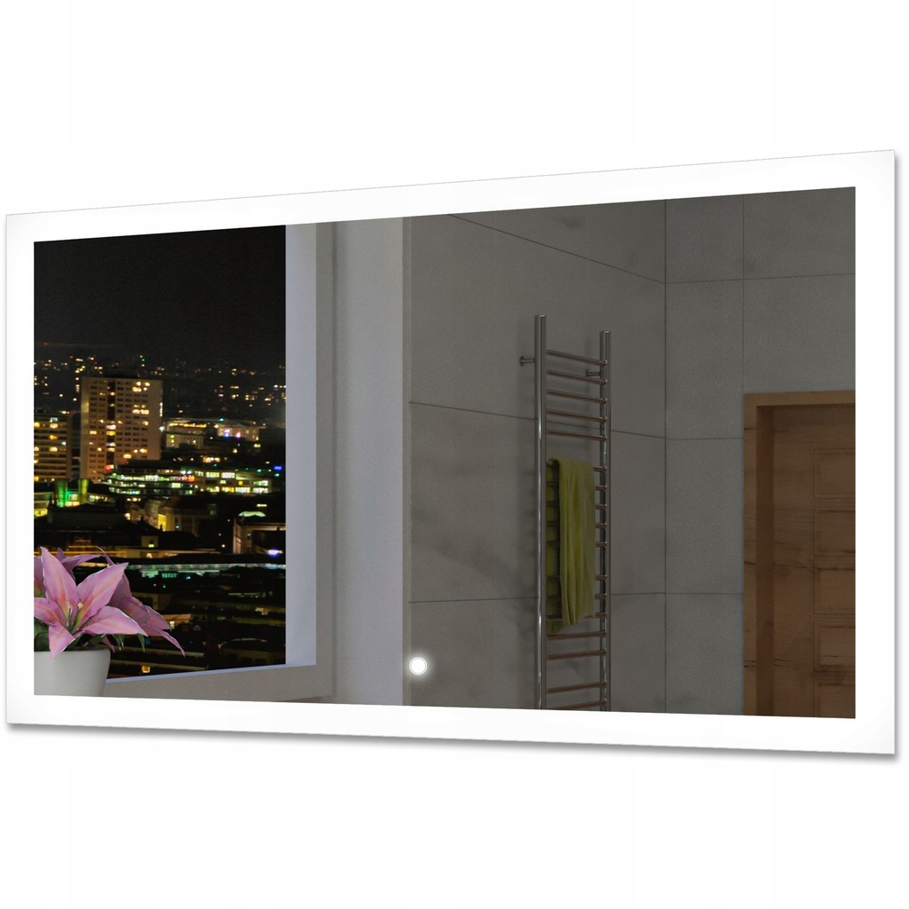 Lustro LED 80x60 z WŁĄCZNIKIEM DOTYKOWYM łazienka - 11260765506 ...