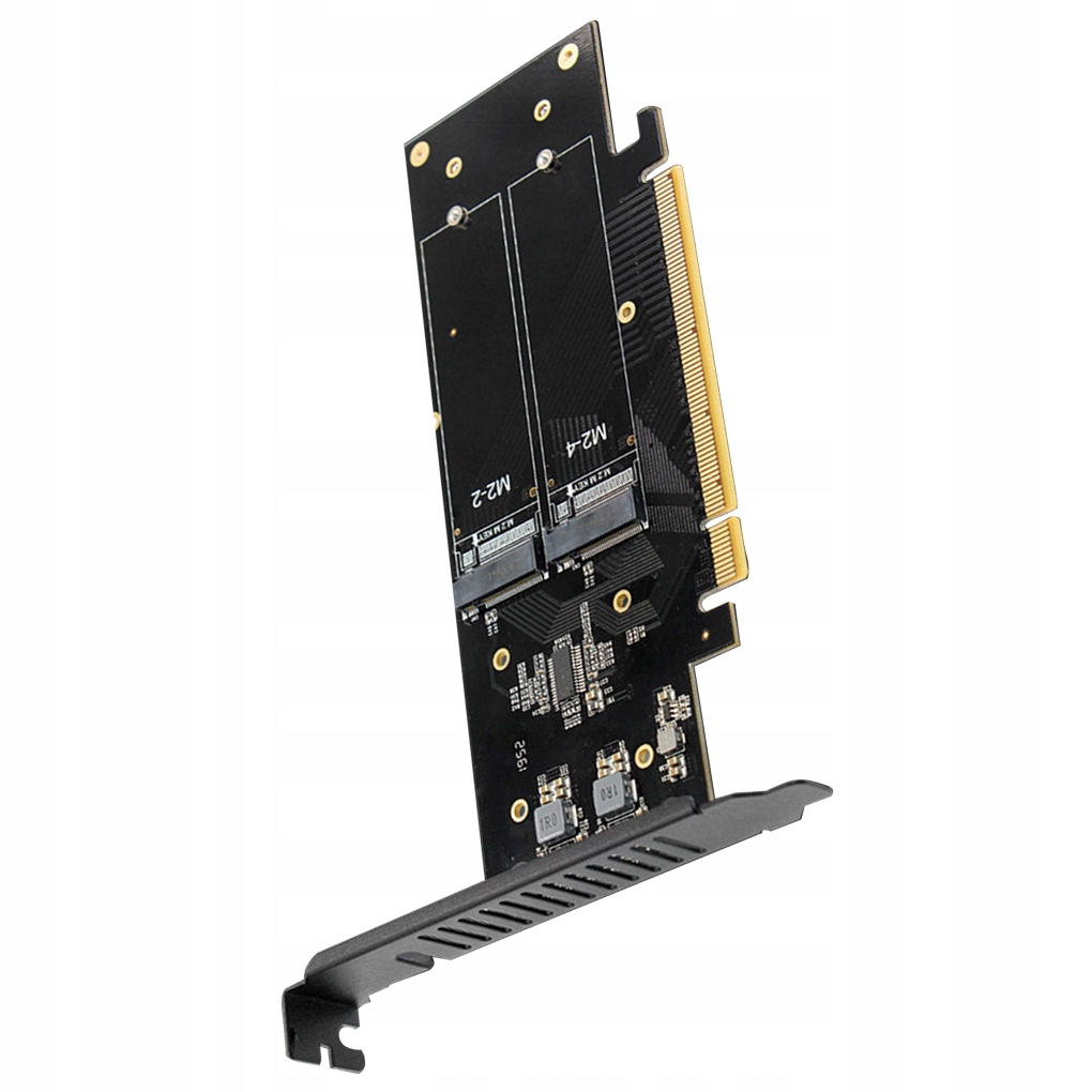 Karta adaptera PCI-E X16 SSD M2 NVME Riser Board 4 - 12892642767 ...