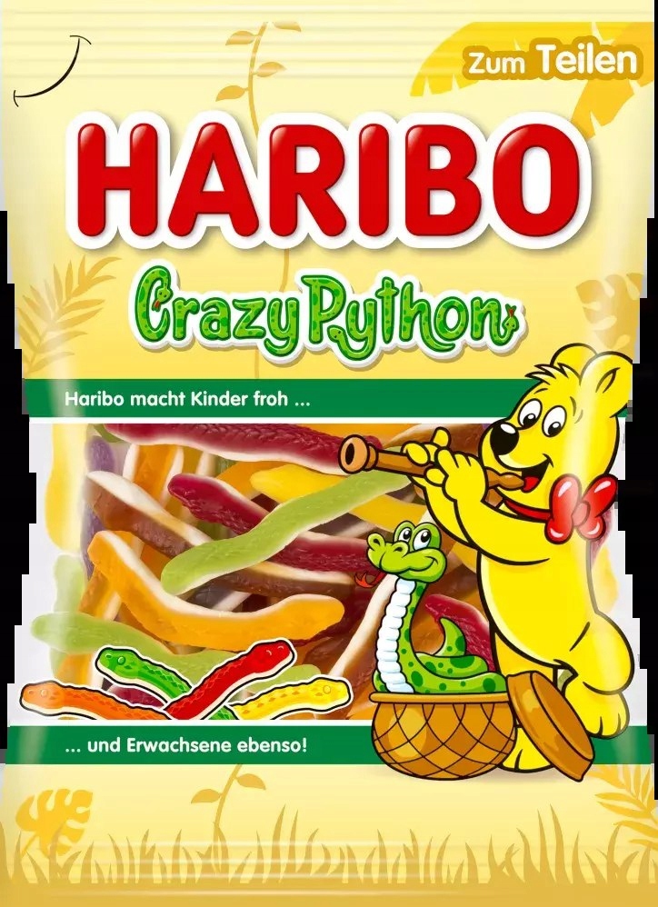 HARIBO ŻELKI OWOCOWE SZALONY PYTONY 160g NIEMCY - 12977410280 - oficjalne archiwum Allegro