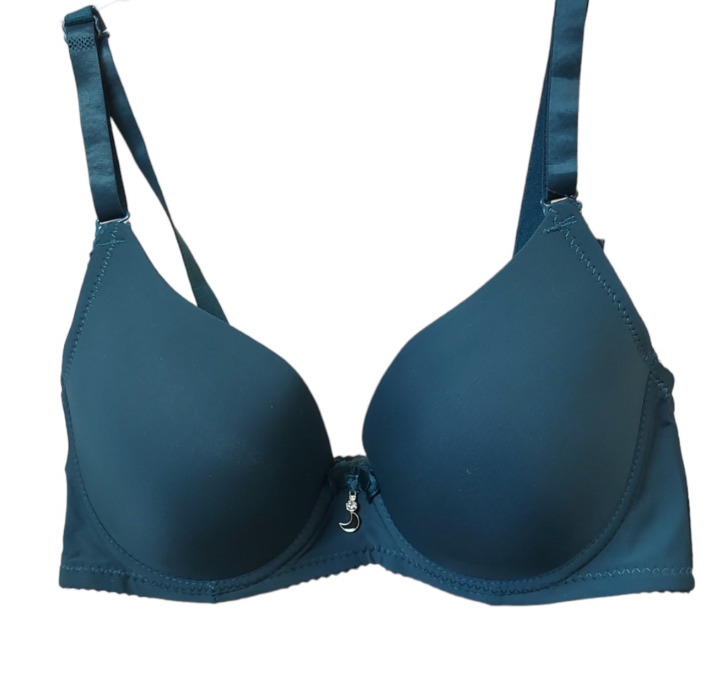 Biustonosz push-up butelkowa zieleń 85B - 14356840233 - oficjalne archiwum Allegro