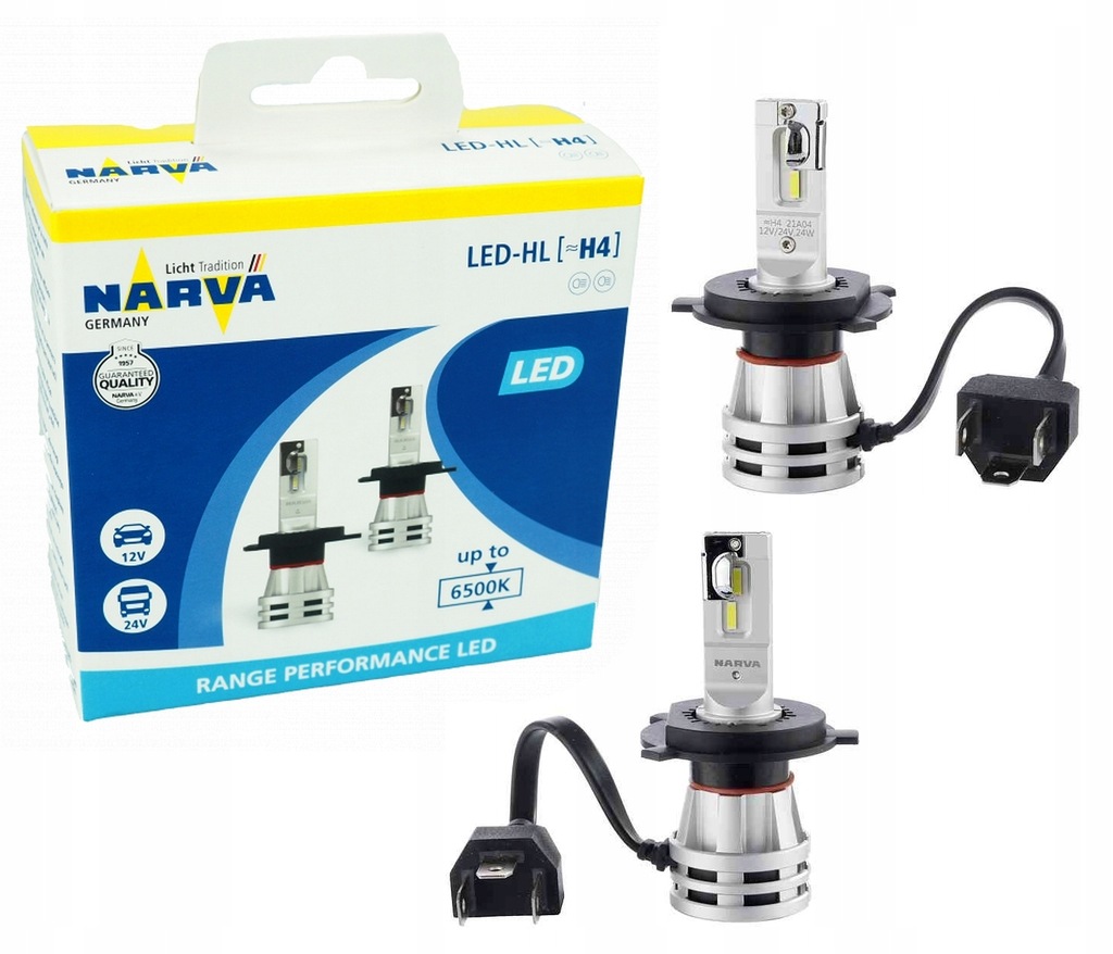 ŻARÓWKI LED H4 NARVA 6500K 12V 24V 24W CAN BUS - 12293749962 ...