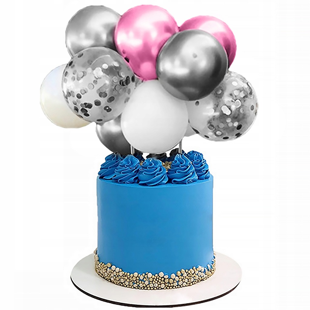 TOPPER NA TORT BALONY DEKORACJA MIX URODZINY - 12800148144 - oficjalne ...