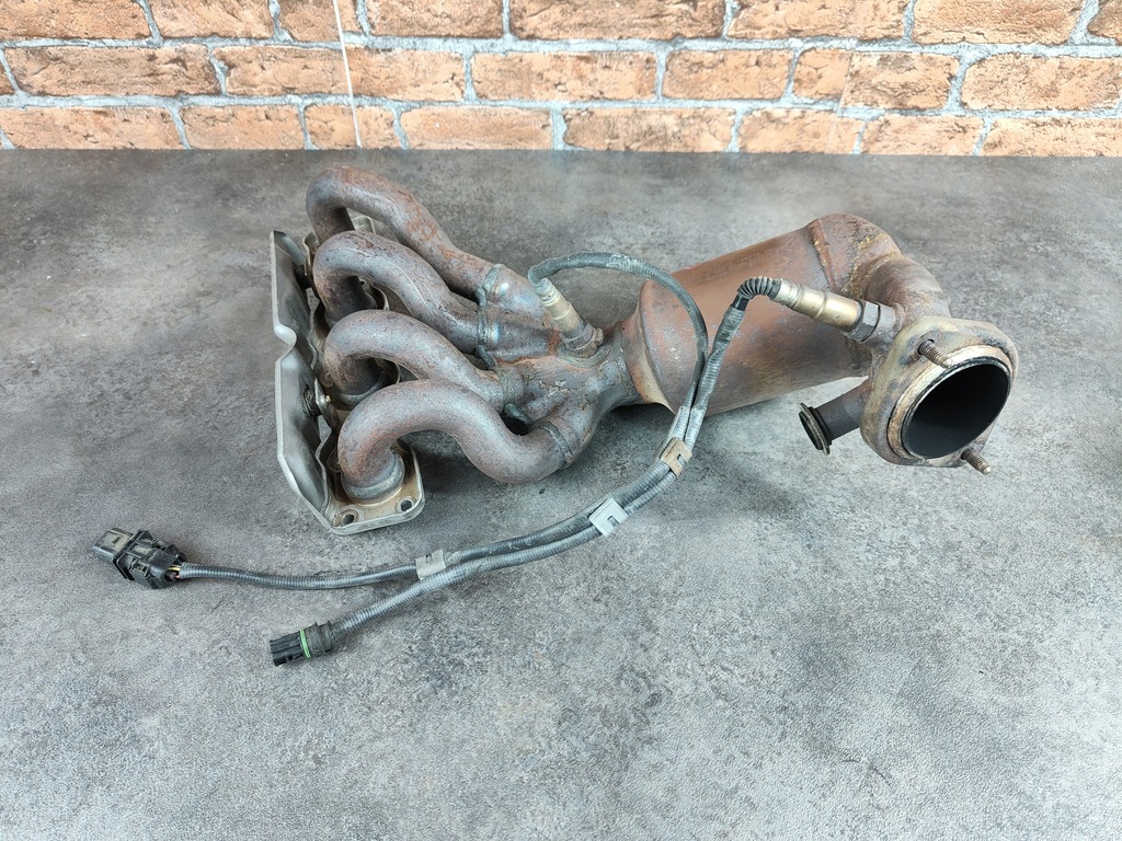 BMW E90 E87 318i 320i 2.0 N43 KOLEKTOR WYDECHOWY + KATALIZATOR 7563672 ...