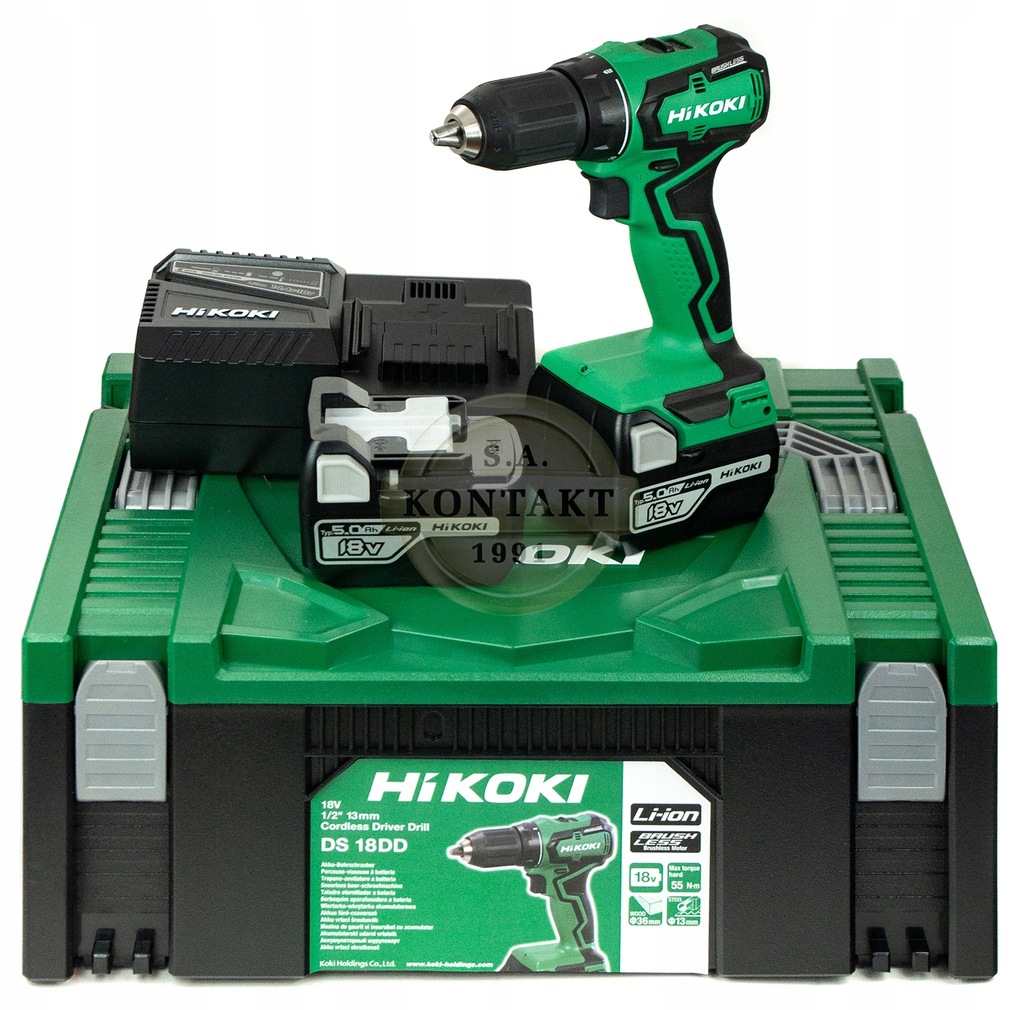 Wkrętarka-wiertarka HiKOKI DS18DD WPZ 18V 2x5Ah - 11999814896 ...