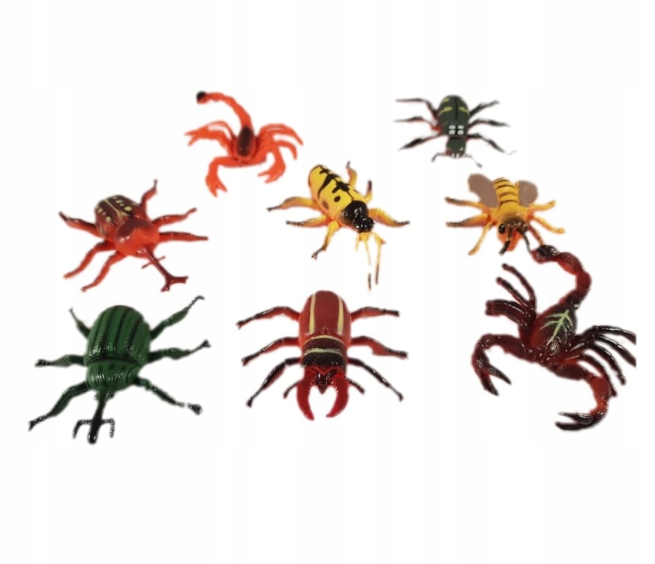 Insekty owady robale gumowe zestaw 8szt - 8507775419 - oficjalne ...