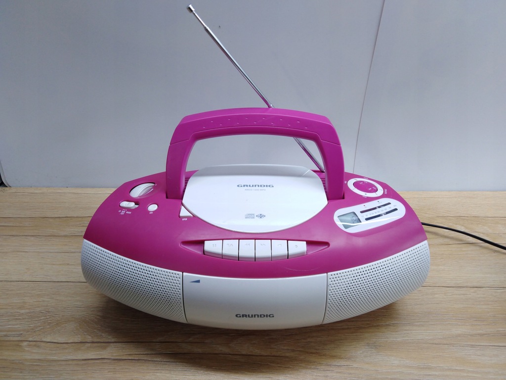 RADIO GRUNDIG CD FM/AM KASETA STEREO RÓŻOWE - 12845051803 - oficjalne archiwum Allegro
