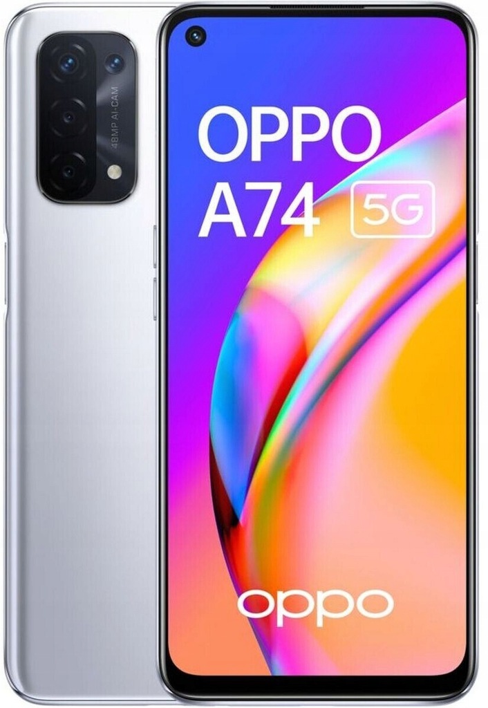 OPPO A74 5G 6/128GB DS Srebrny - 12619035925 - oficjalne archiwum Allegro