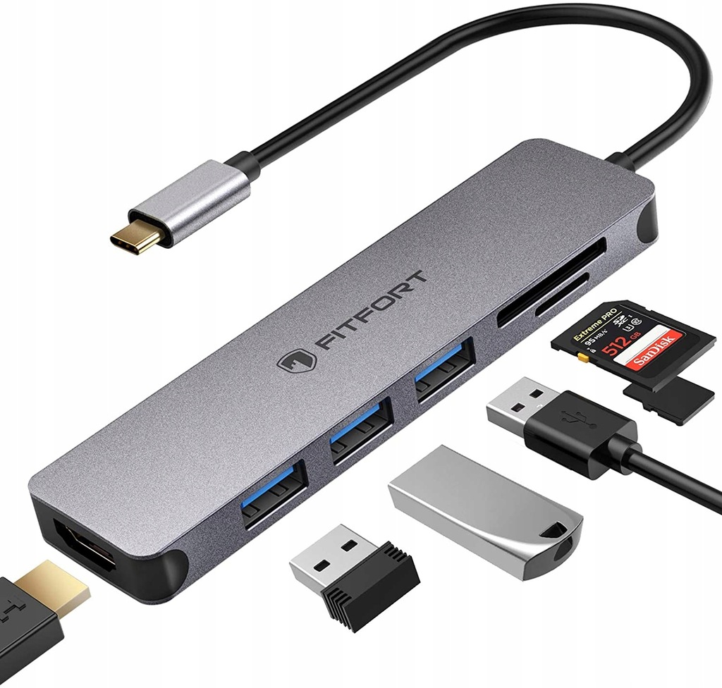 Hub STACJA DOKUJĄCA FITFORT USB-C, 12W1 UCN3278 - 12100481757 - oficjalne archiwum Allegro