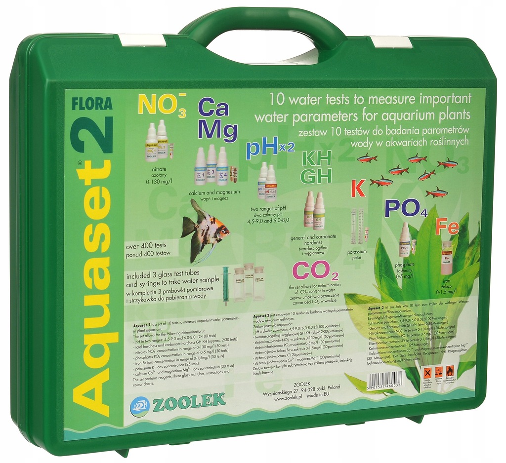 ZOOLEK AQUASET 2 FLORA ZESTAW 10x TEST DO AKWARIUM - 12103540552 ...