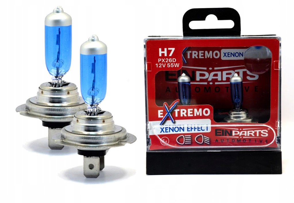 2x Mocne Żarówki H7 Halogen Efekt Xenon Einparts - 11187282860 - oficjalne archiwum Allegro