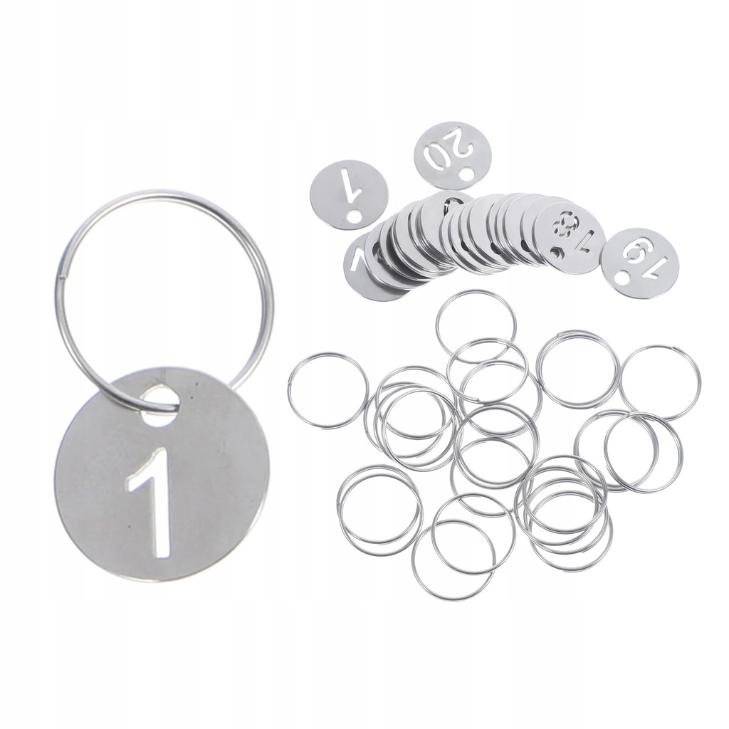 Number Plate Tags Key Plastic Chain Labels 20 Pcs - 14310443217 ...