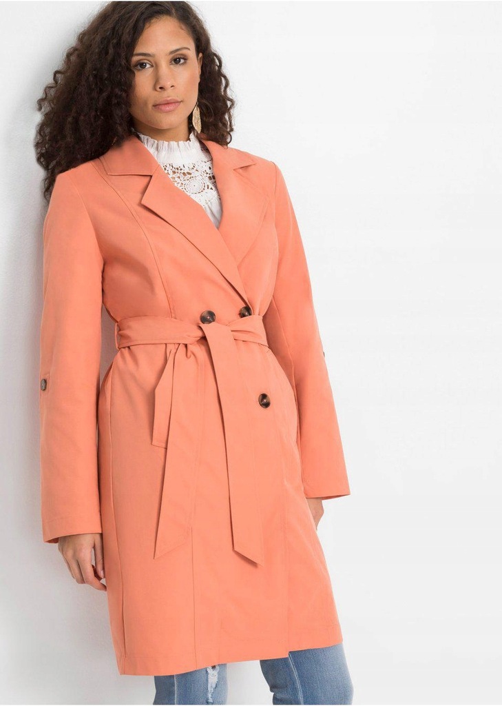 BONPRIX _LZ RQL POMARAŃCZOWY TRENCZ KLASYCZNY / 40 - 12999903027 ...