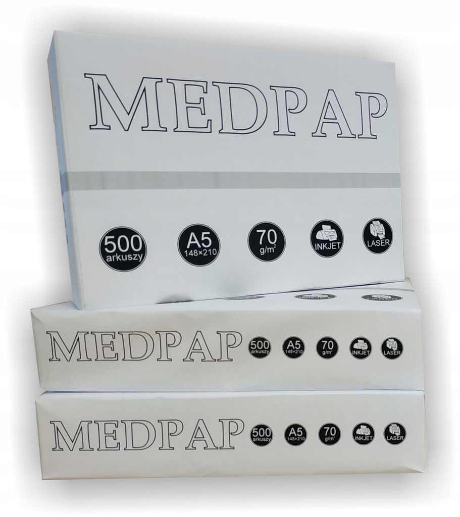 Papier 1/2 A4 - (A5) -148x210 mm - (6 ryz) -NIE A4 - 11679645720 - oficjalne archiwum Allegro