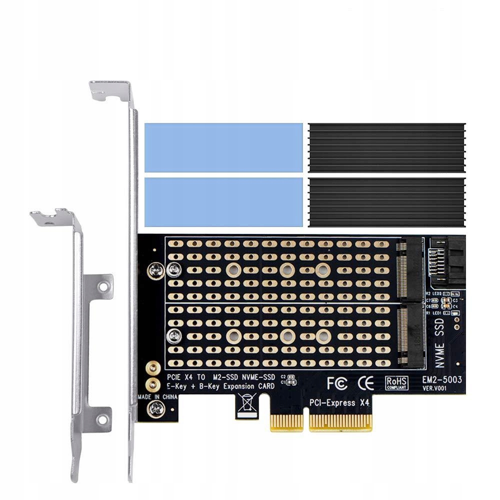 DUAL M.2 ADAPTER PCIE 6 AMLIFESTYLE M2 NGFF-SSD I NVME-SSD DO PCI-E 3.0 ...