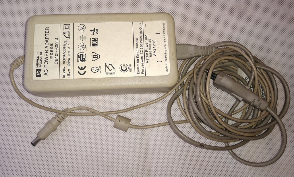 Купить БЛОК ПИТАНИЯ HP 18 В 1100 мА C6409-60014: отзывы, фото и ...