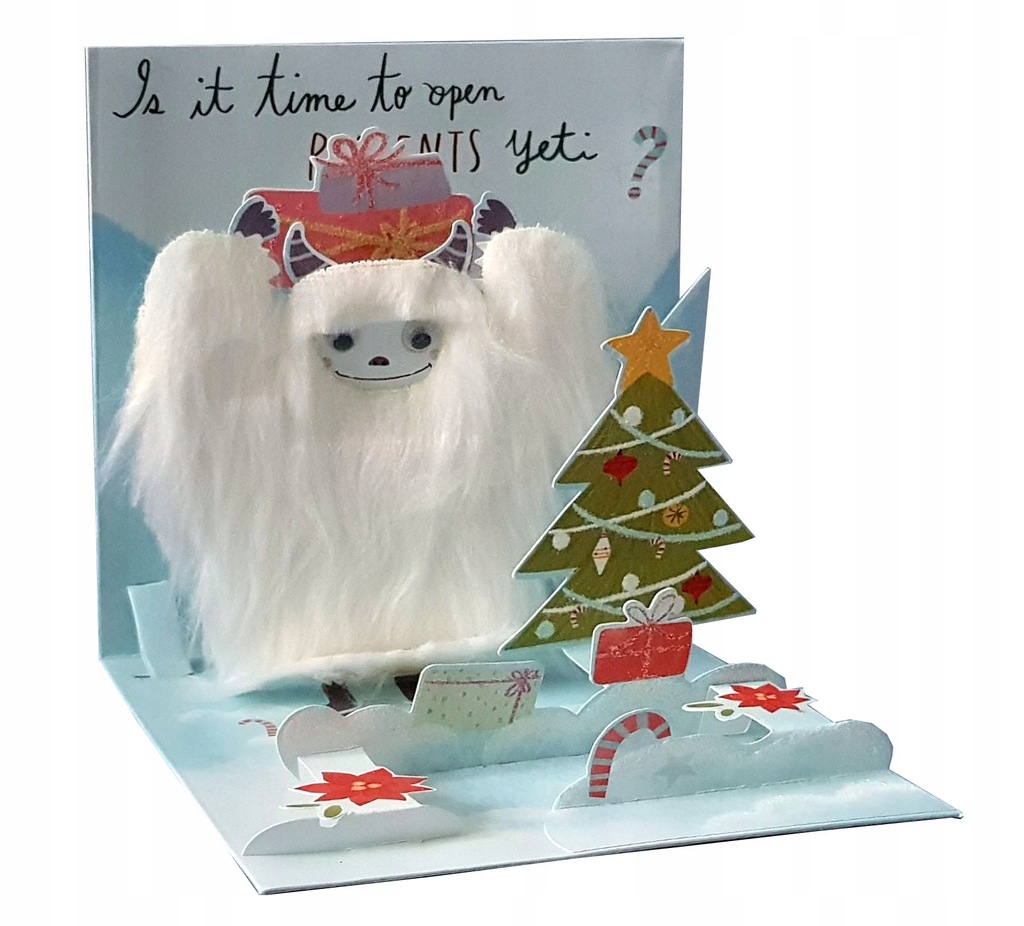 kartka zimowo- świąteczna 3D unikat YETI na prezent kartki 3D - 14665186568 - oficjalne archiwum ...