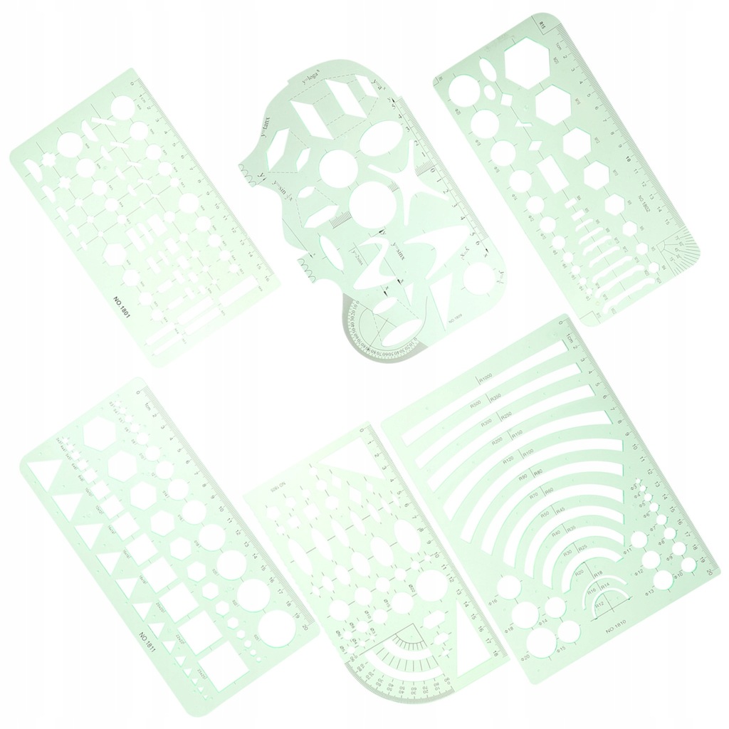 Drawing Template Ruler Circle Mechanical Stencils - 14362952829 ...