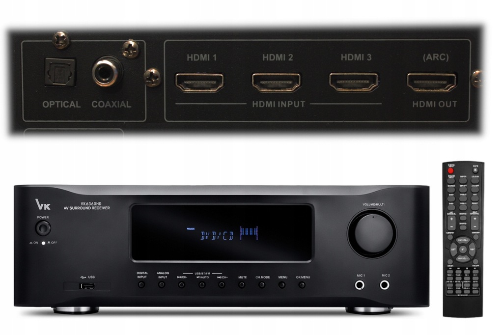 WZMACNIACZ BLUETOOTH AMPLITUNER 5,1 CH - 9979623175 - oficjalne archiwum Allegro