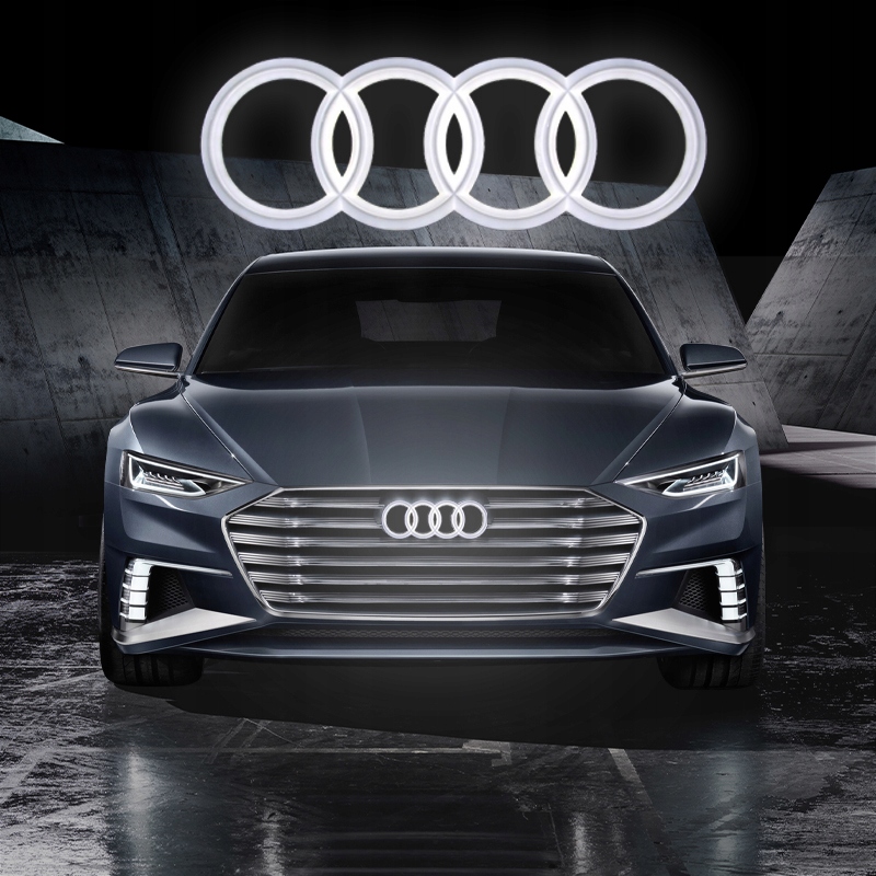AUDI GRILL LOGO LED EMBLEMAT DYNAMICZNY (BIALY) - 11392696147 ...