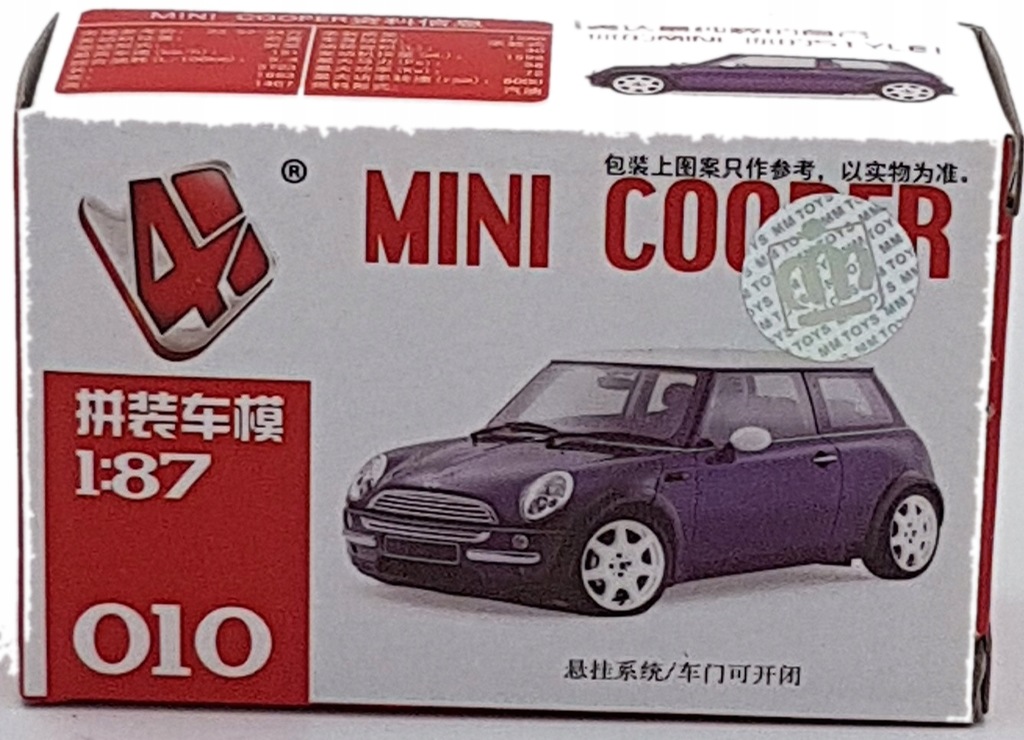 MODEL SAMOCHODU MINI COOPER SKALA 1:87 - 12455753227 - oficjalne ...