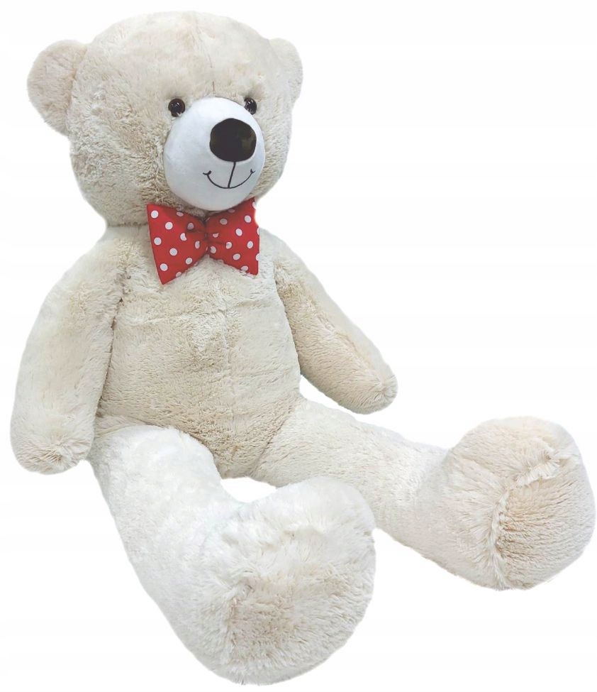 POLSKI Duży Pluszowy Kremowy Miś Maskotka 160 cm - 12962734265 ...