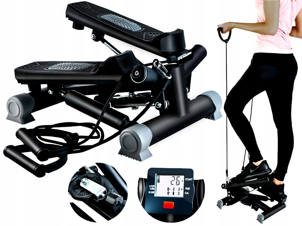 STEPPER STEPER SKRĘTNY DOMOWY REGULACJA LINKI LCD - 12291814662 ...