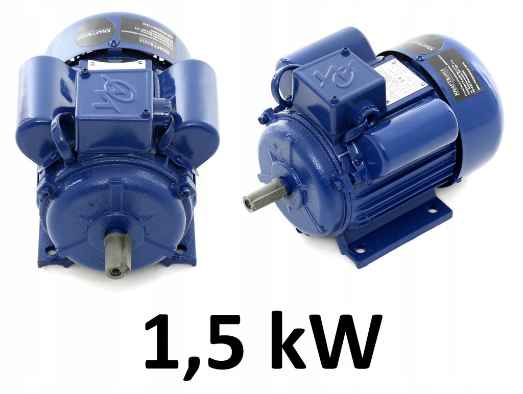 SILNIK ELEKTRYCZNY 1,5KW 230V 1 FAZOWY 1400 obr - 13094121598 - oficjalne archiwum Allegro