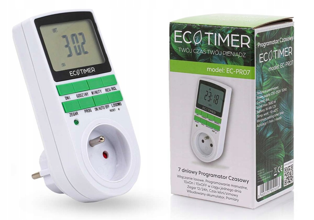 PROGRAMATOR CZASOWY TIMER WŁĄCZNIK DO OŚWIETLENIA - 11413496701 ...