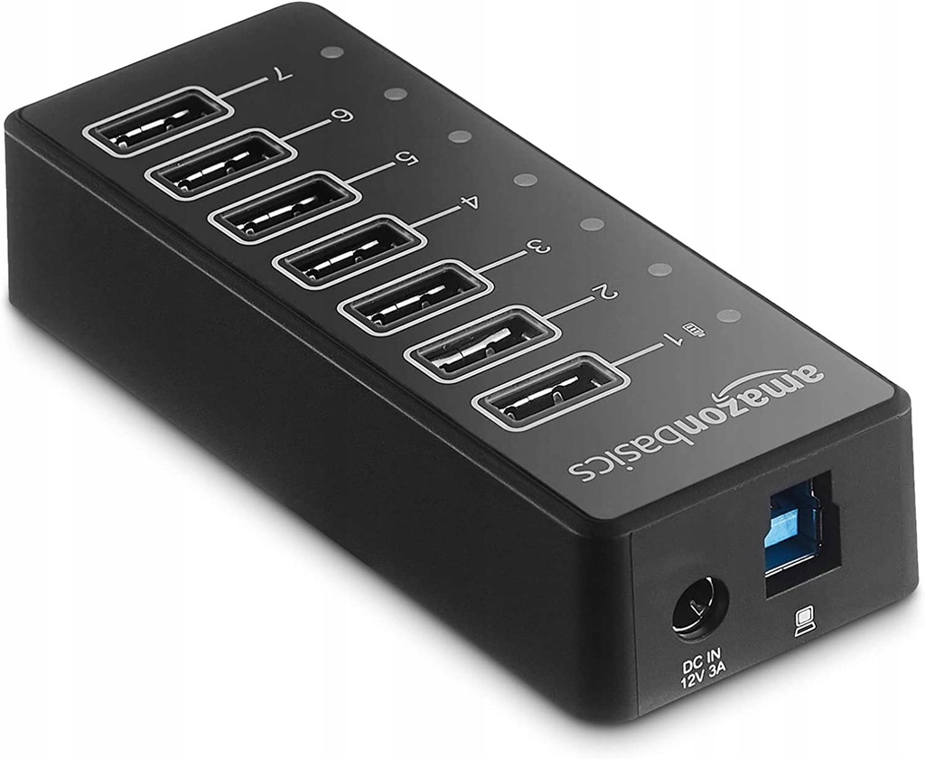 Hub USB AmazonBasics USB A 3.1. 7-port - 12950360496 - oficjalne ...