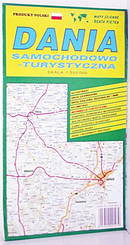 DANIA mapa samochodowo-turystyczna 1:1550000 - 13914425886 - oficjalne ...