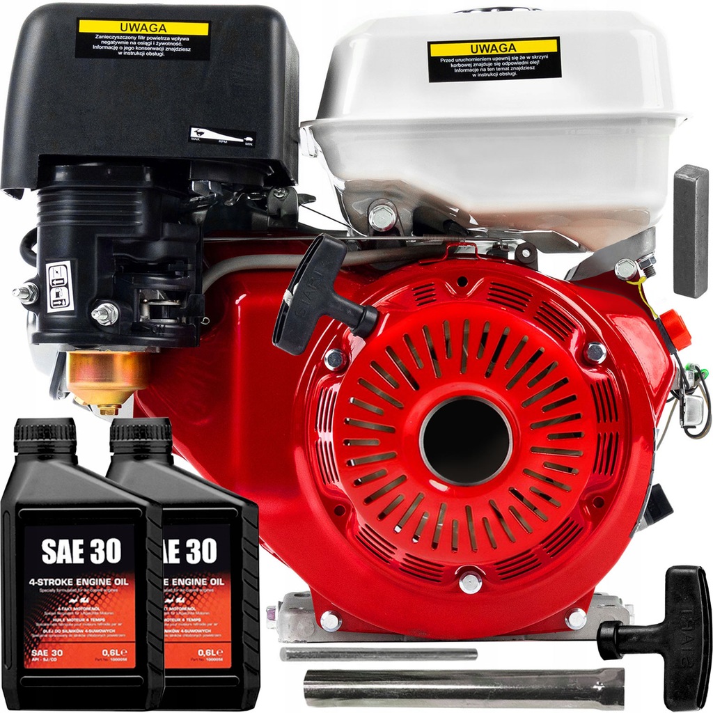 SILNIK SPALINOWY GX390 15HP WAŁEK 25,4 OHV 2X OLEJ - 11621521473 - oficjalne archiwum Allegro