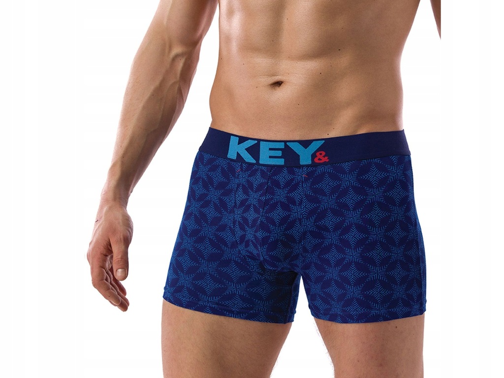Wzorzyste bokserki męskie z szeroką gumką MXH 933 - 11166554427 ...