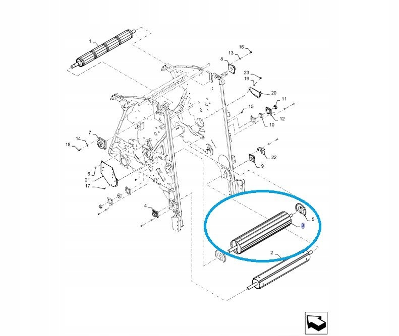 Wałek do prasy New Holland Roll-Belt 150 180 47832 - 12848349072 ...