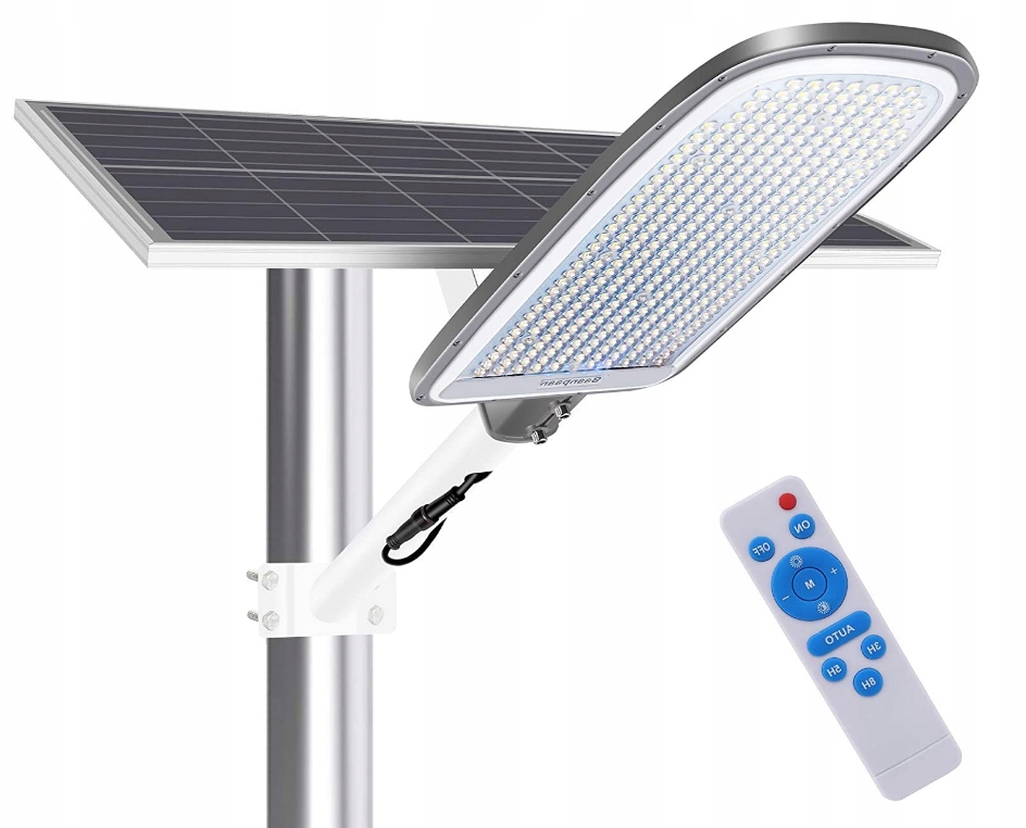 LATARNIA ULICZNA 600W LAMPA SOLARNA+PANEL+UCHWYT - 12484164824 - oficjalne archiwum Allegro