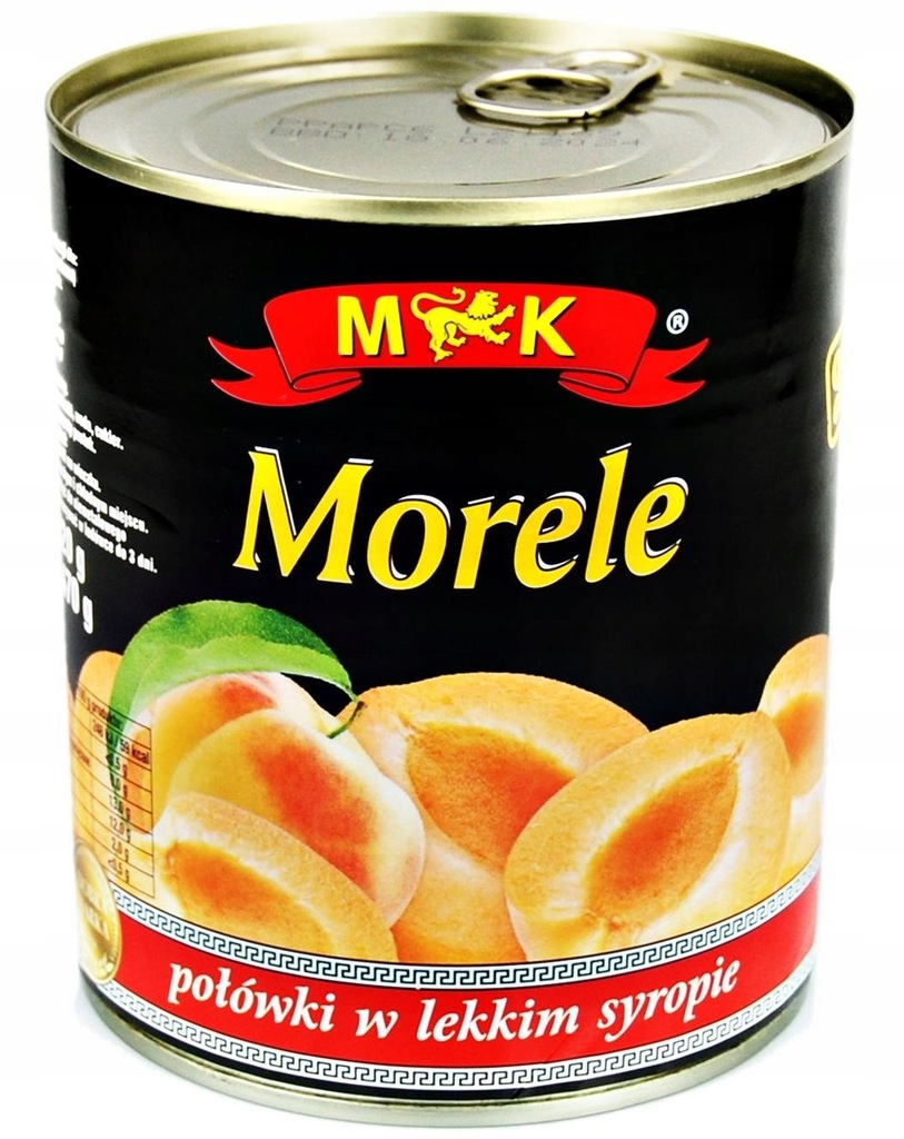 Morele Połówki w Lekkim Syropie w Puszce MK 820g - 12175967827 ...