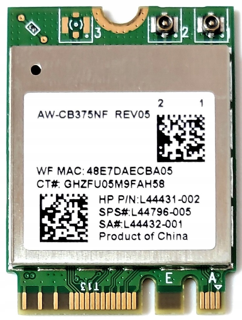 Karta sieciowa Realtek WiFi RTL8822CE HP - 12266834853 - oficjalne ...