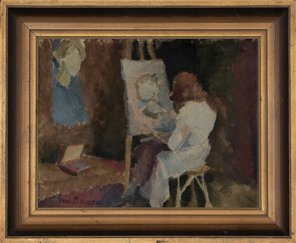 EVA BAGGE (1871-1964) MALARKA - ORYGINALNY OBRAZ - 12751342823 ...