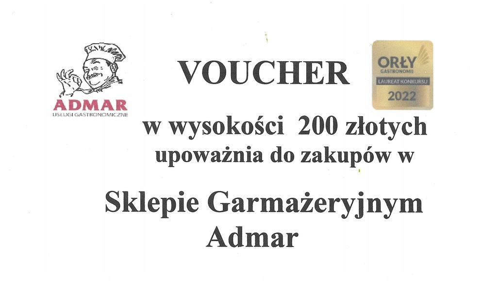 Voucher zakupowy do sklepu Admar - 13169736200 - oficjalne archiwum Allegro