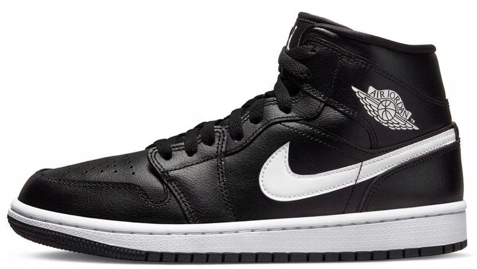 Buty AIR JORDAN 1 MID (Czarne-Białe) NOWOŚĆ R-43 - 13007907720 ...