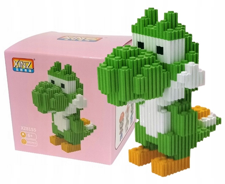 KLOCKI MAGIC BLOCK FIGURKA 3D MARIO DINO YOSHI 341 - 12468541457 ...