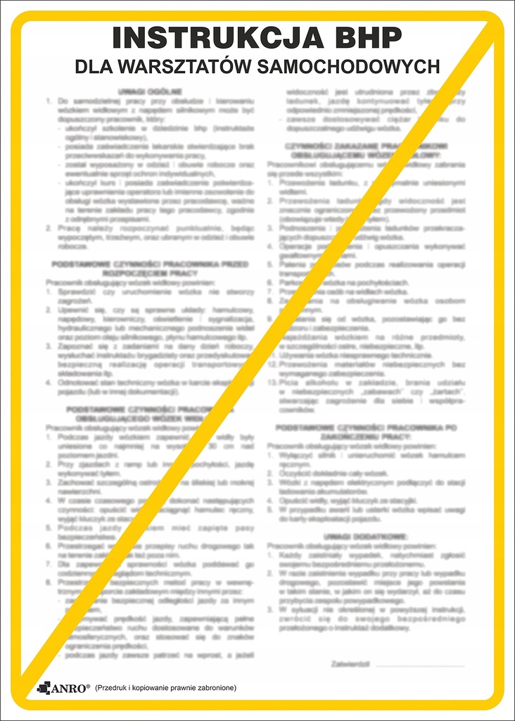 ZNAK TABLICA BHP dla warsztatów samochodowych - 7877046984 - oficjalne ...