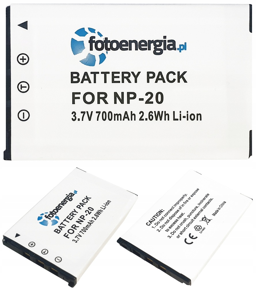 BATERIA AKUMULATOR DO CASIO NP-20 NP20 EXILIM CARD ZOOM 700MAH ...