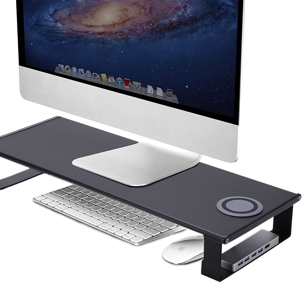 PODSTAWA PODSTAWKA PÓŁKA POD MONITOR 25KG CZARNY - 13564262294 ...