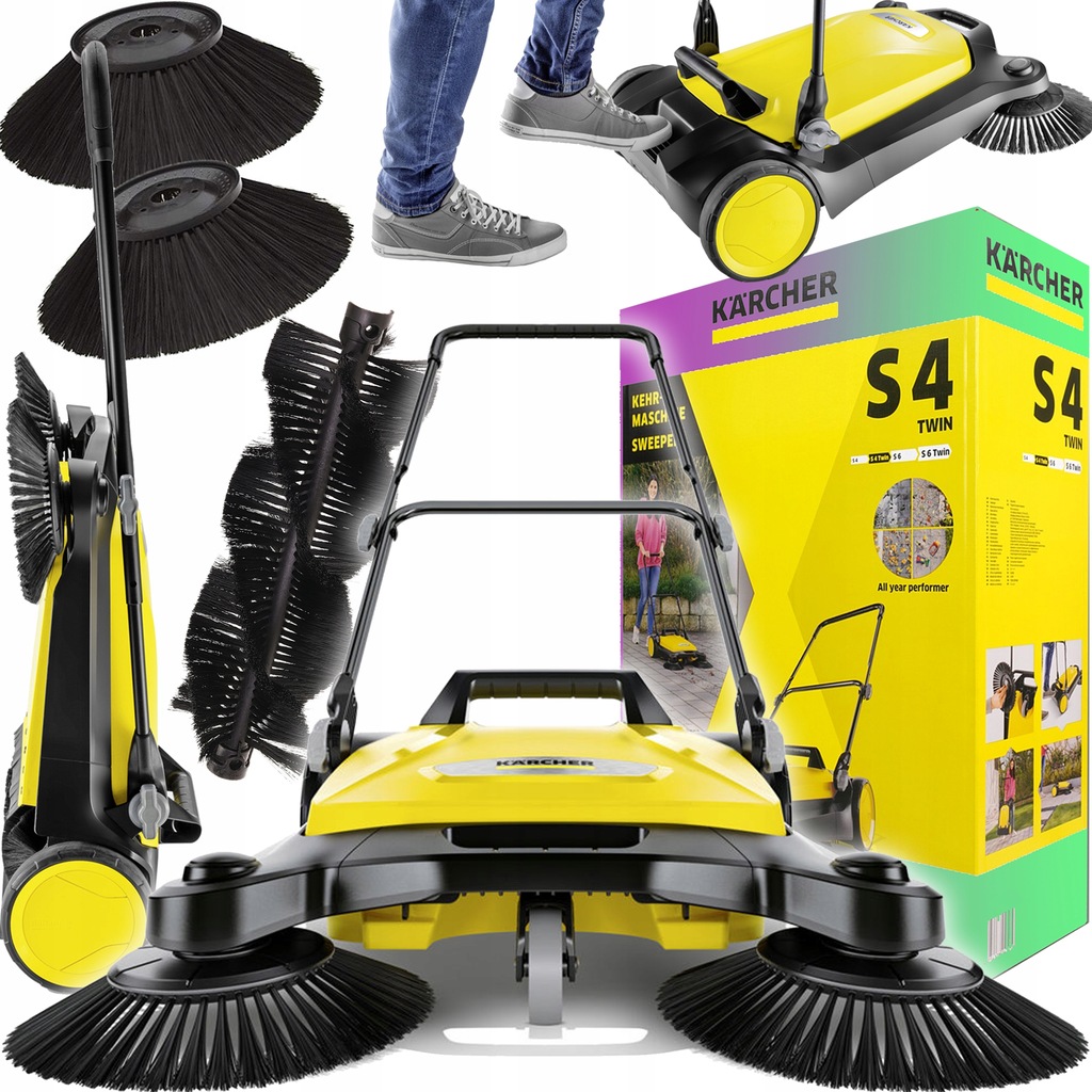 DUŻA ZAMIATARKA RĘCZNA DO LIŚCI KOSTKI KARCHER 20L - 12741771177 - oficjalne archiwum Allegro