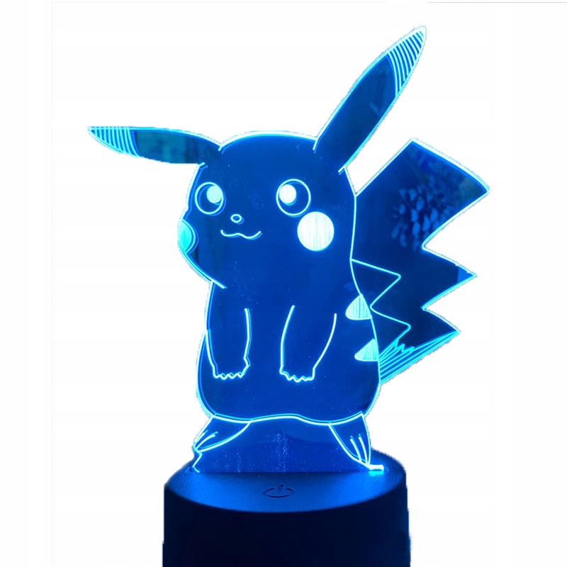 Pokemon Go Pikachu Lampa Nocna 3D Led na Prezent - 12916537422 ...