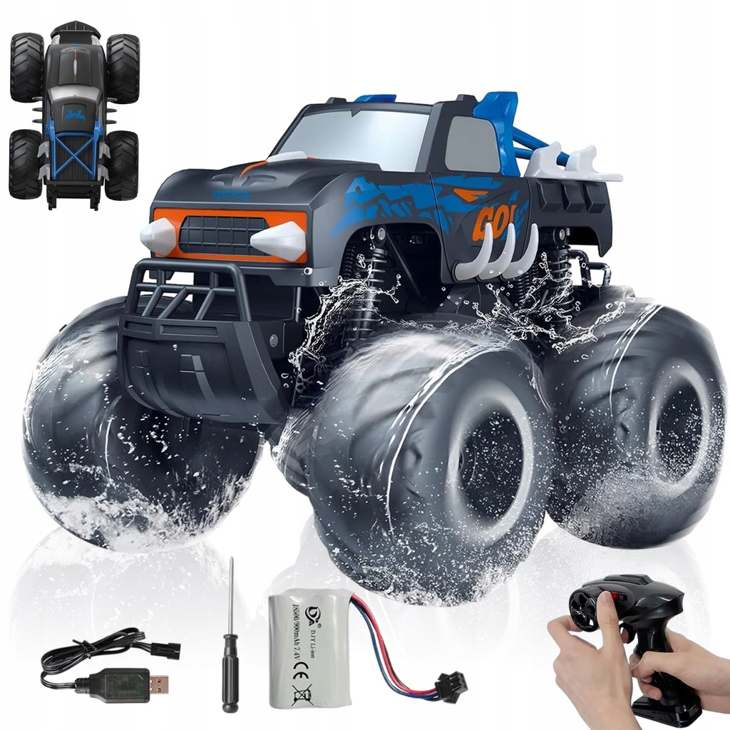 AMFIBIA ZDALNIE STEROWANY SAMOCHÓD ZABAWKA4WD POJAZD TERENOWY RC DLA ...