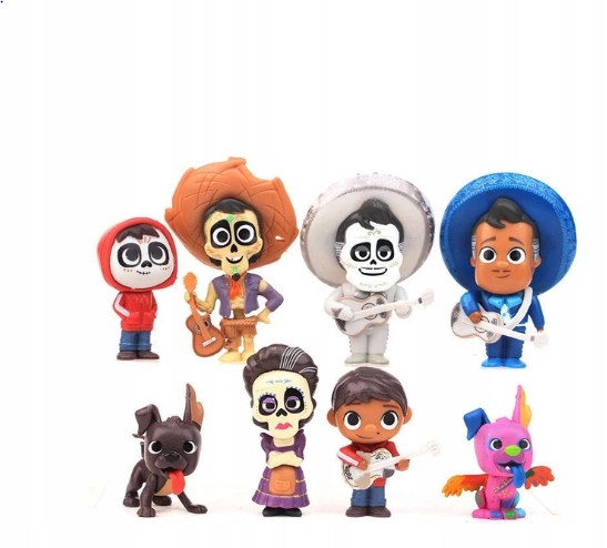 FIGURKI BAJKA COCO MIGUEL SZKIELETY PIES 8SZT - 7970438862 - oficjalne ...