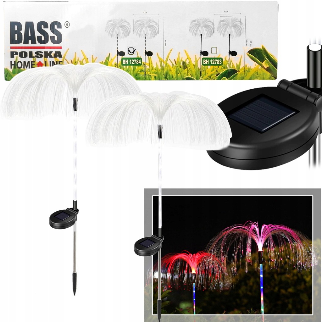 LAMPA SOLARNA OGRODOWA MEDUZA 80cm LAMPKA LED 2szt - 14143085752 - oficjalne archiwum Allegro