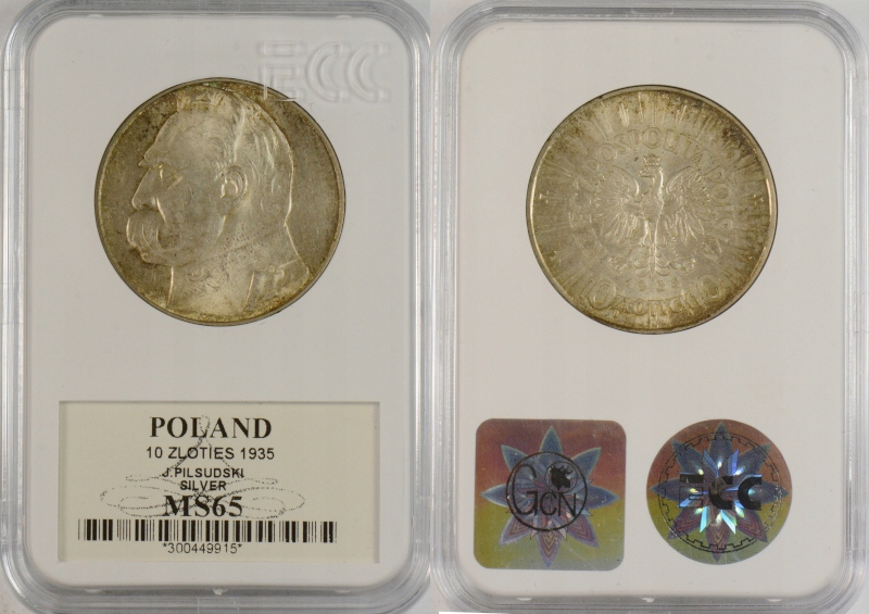 341F.10 ZŁ 1935 J. PIŁSUDSKI GRADING MS65 - 14256851857 - oficjalne ...