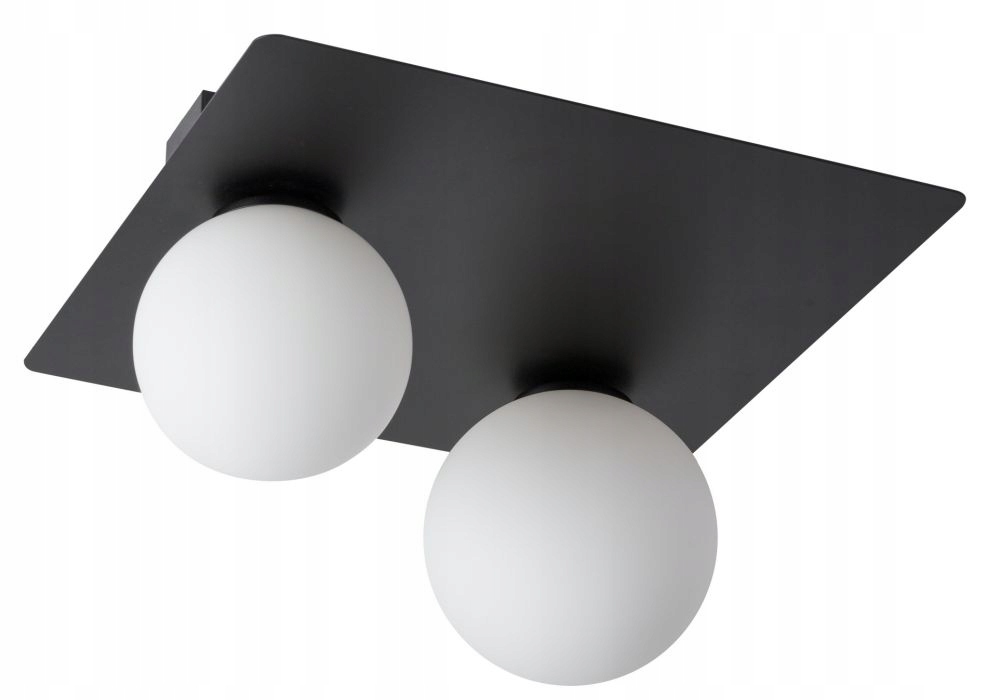 Lampa plafon czarny 2 kule białe ARGON Sigma 33276 - 11661064121 - oficjalne archiwum Allegro